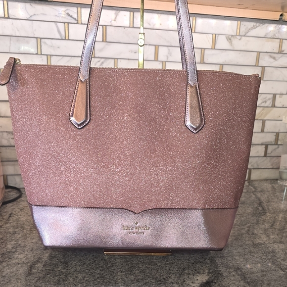 kate spade | Bags | Kate Spade Pink Glitter Tote | Poshmark